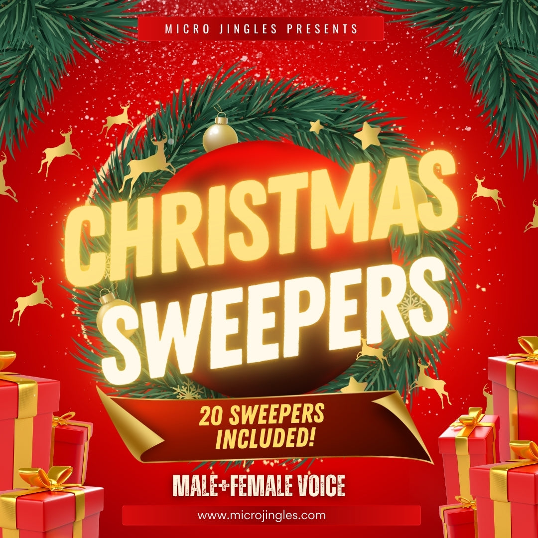 🎄MEGA 20x Christmas Radio Sweepers Pack 📻 – Micro Jingles